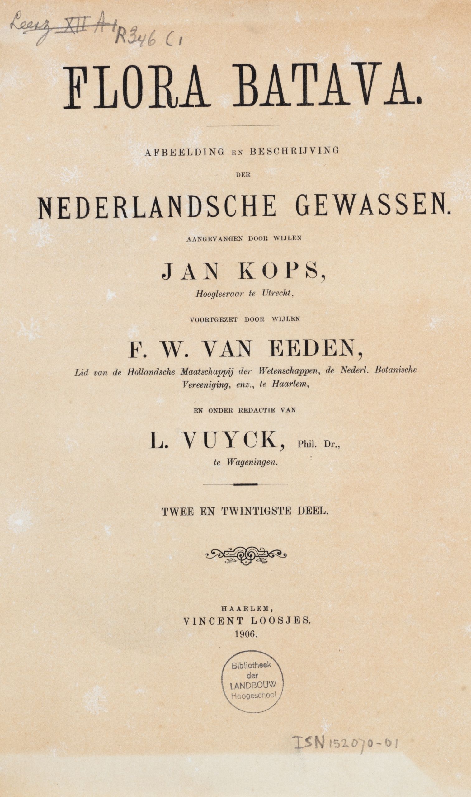 Stories Plants Tell: Flora Batava 1800-1934 – Exhibitions@WURLibrary